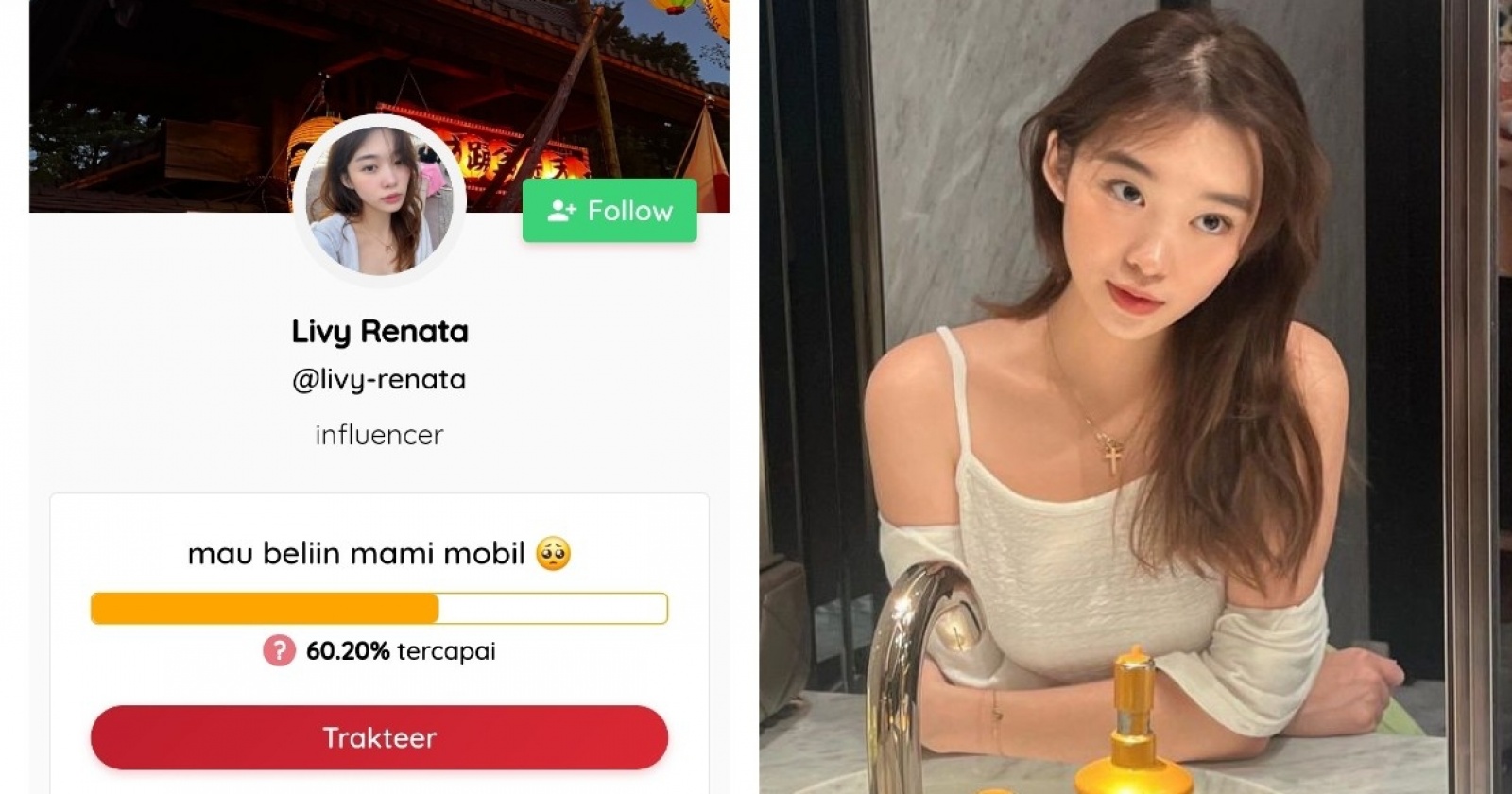 Livy Renata Viral Gunakan Aplikasi Trakteer, Hasilnya Bisa Beli Mobil Mercy - Teknologi