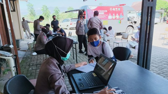 Polres Sumedang Gelar Vaksinasi Massal Khusus Anak-anak