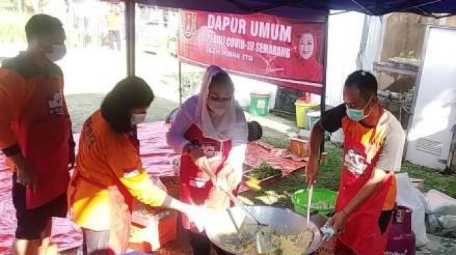 Dirikan Dapur Umum, untuk Warga Isoman