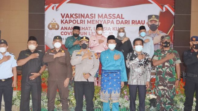 Wabup Rohil Bersama Kapolres Ikuti Zoom Meeting Bersama Kapolri