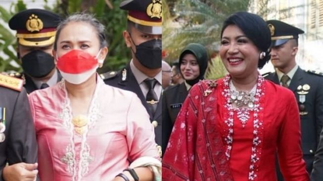 4 Potret Beda Gaya Istri Panglima TNI dan Istri Kapolri, Sama-sama ...