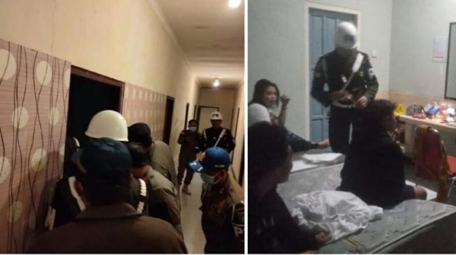 Satpol PP Tanbu Menciduk Pasangan Mesum di Hotel