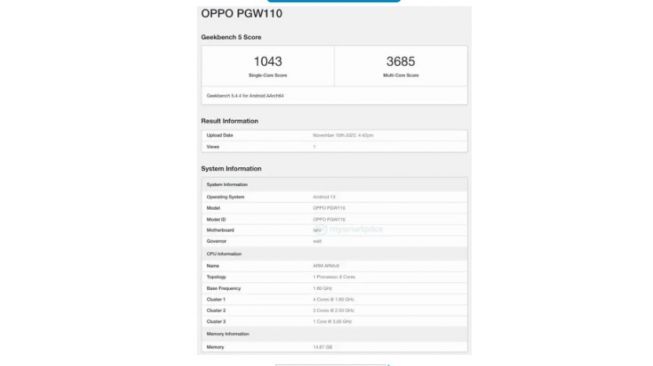 Oppo A98 Nongol di Database Geebench, Akan Hadir Dengan Layar Melengkung