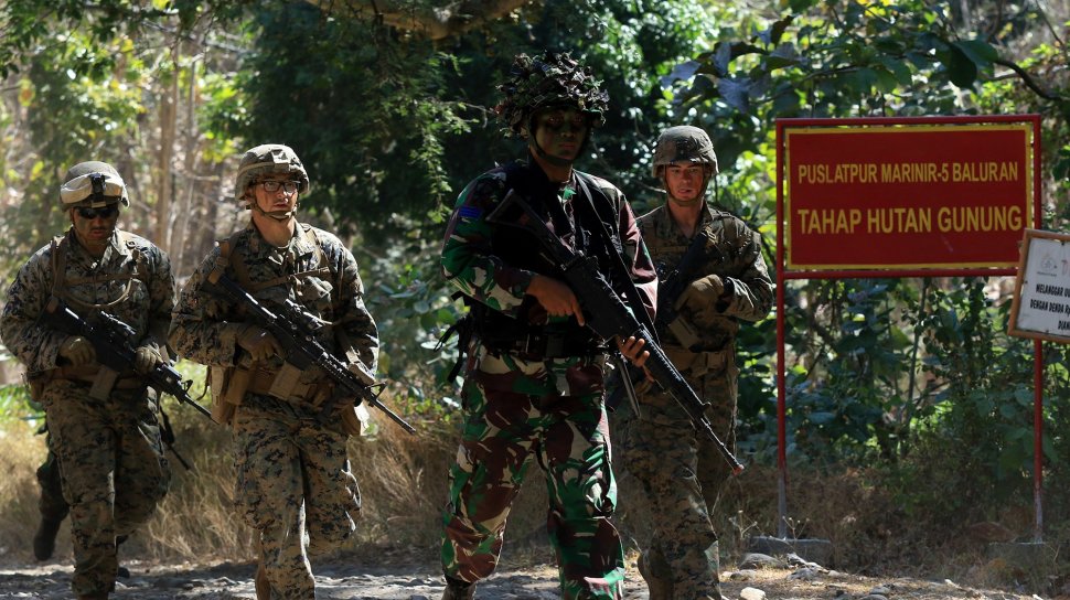 Melihat Ketangguhan Marinir TNI AL dan Amerika Saat Latihan Bersama ...