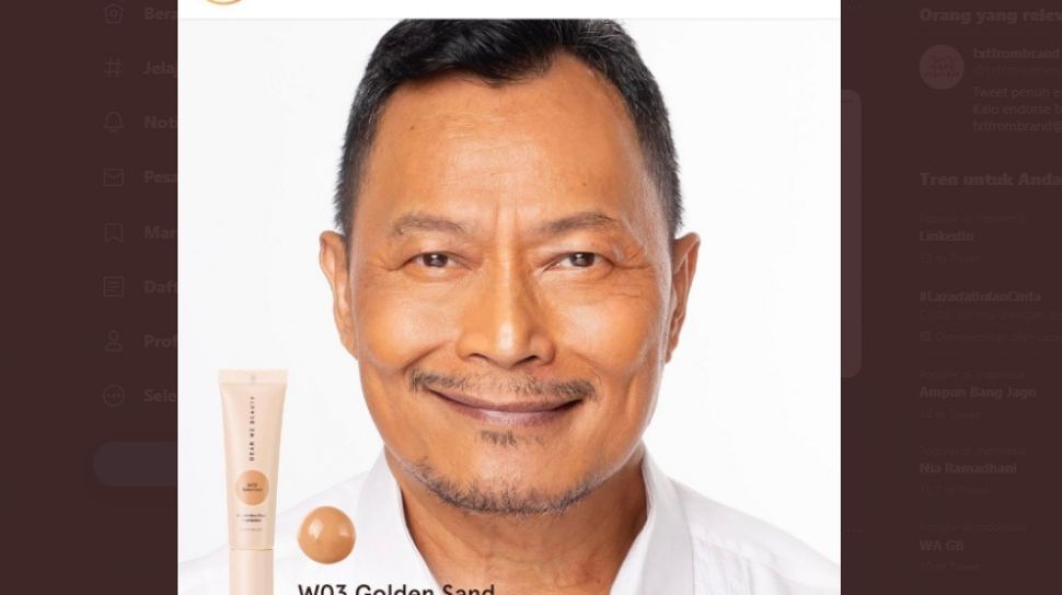 Pakai Model Bapak-bapak, Iklan Make Up Produk Lokal Ini Bikin Takjub