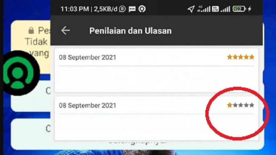 Viral Ojol Kena Apes Diberi Rating Bintang Satu, si Penumpang Ternyata Mantannya, Duh!