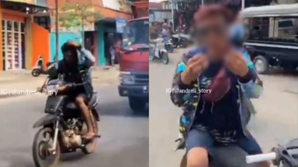 Aksi Pemuda Geber-geber Motor dan Acungi Jari Tengah di Jalan, Warganet Murka: Diciduk Nangis