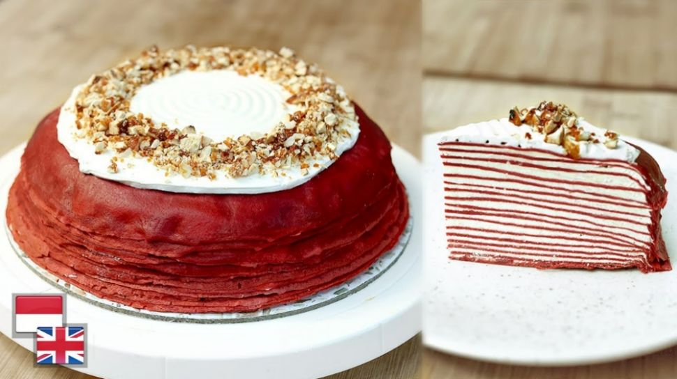 Resep Mille Crepes Red Velvet ala Devina Hermawan, Cake Cantik Tanpa Oven