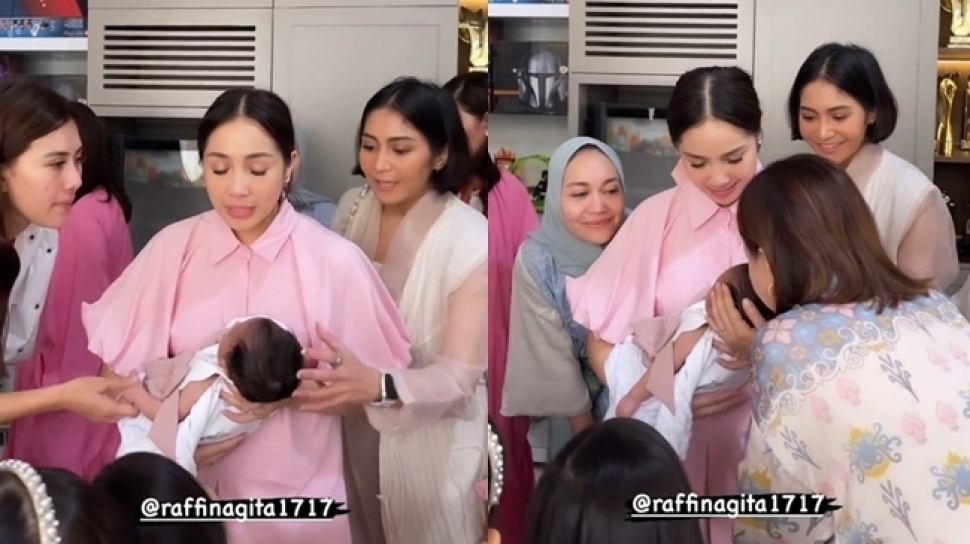 Potret Nagita Slavina dan Raffi Ahmad Gelar Aqiqah Baby Lily dengan Dekorasi Serba Pink ...