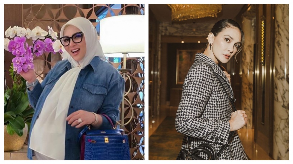 Adu Gaya Syahrini vs Luna Maya Sama-sama Pakai Sepatu Favorit Old Money ...