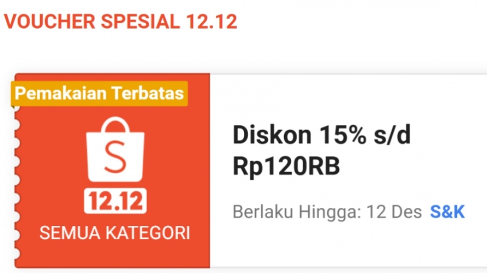 12 Kode Voucher Shopee 12.12, Langsung Klaim Dapat Diskon Besar-besaran