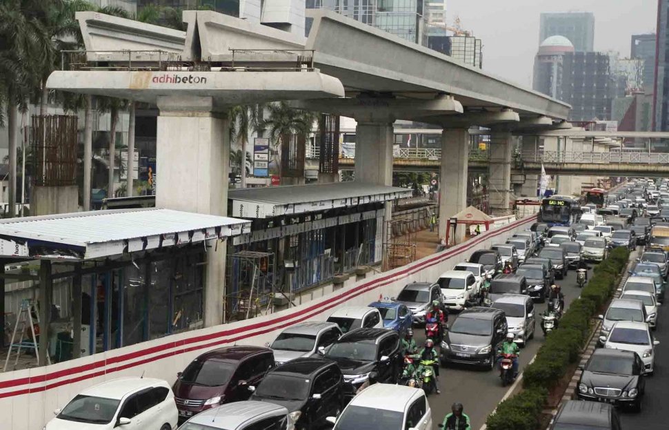 Pembangunan Halte Terdampak LRT