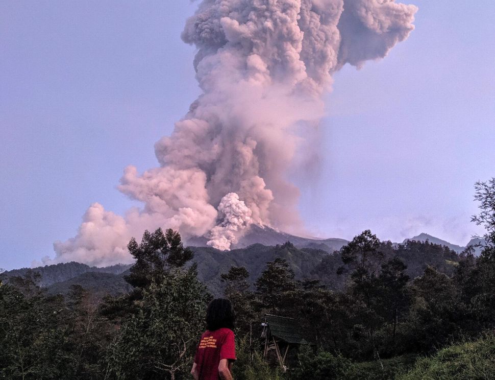 Gunung Merapi Meletus, Begini Penampakanya