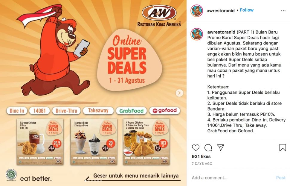 6 Promo Makanan di Bulan Agustus, dari JCo sampai Hokben