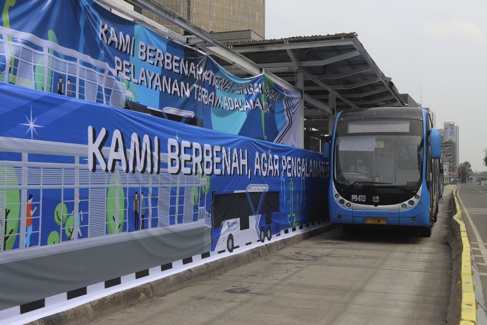 Halte Transjakarta Bundaran HI Kembali Beroperasi