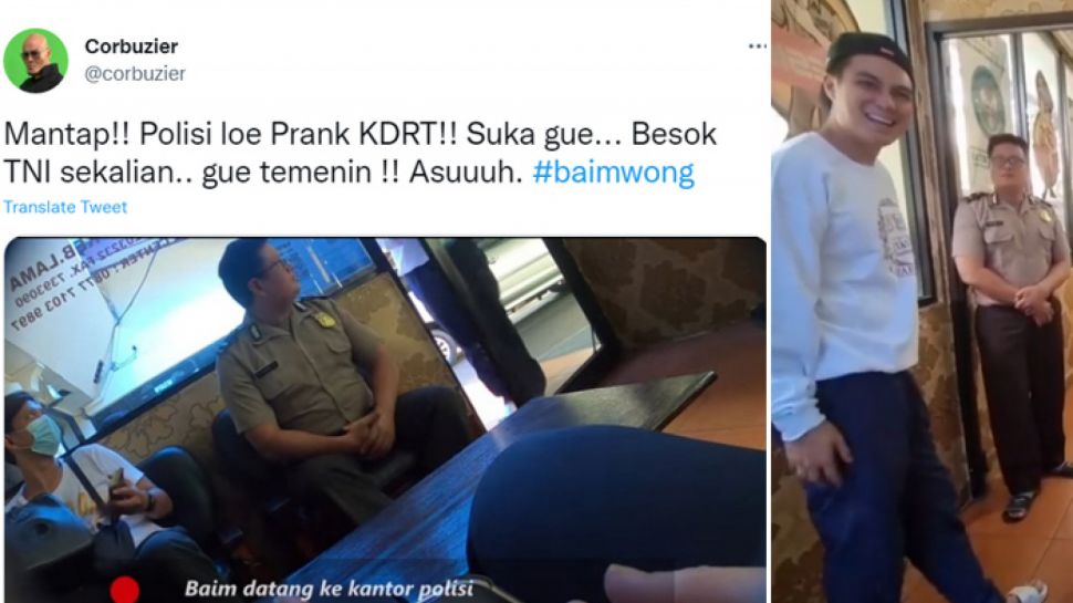 Deddy Corbuzier Bilang Asuuuh Baim Wong Hapus Video Prank Polisi Kdrt