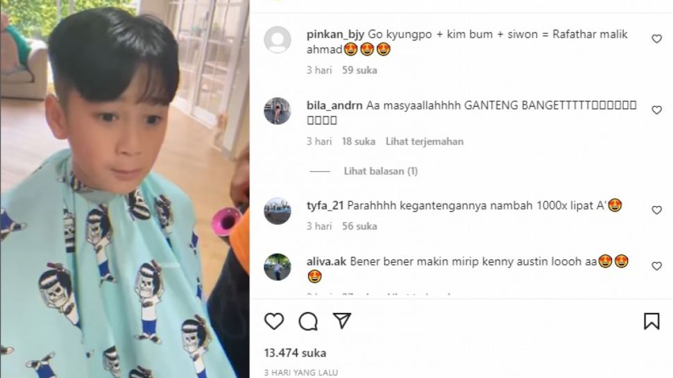 Rafathar Potong Rambut Dipuji Warganet Mirip Aktor Korea Go Kyung Pyo