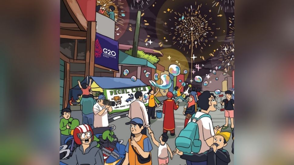 Jokowi Unggah Poster Tahun Baru, Ada Al Nahyan hingga Menteri PUPR ...